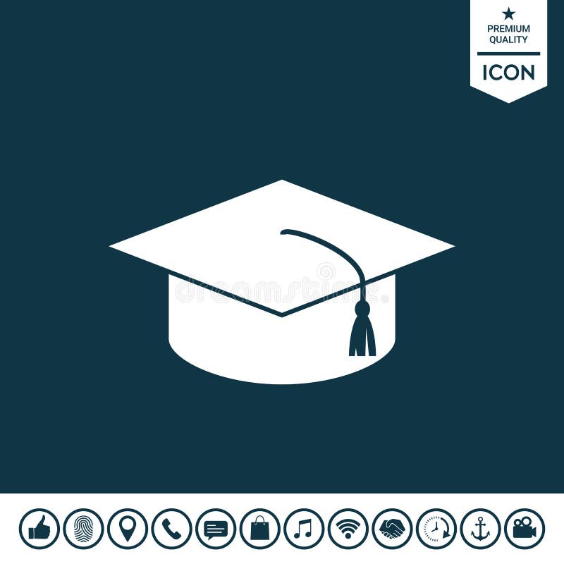 Master Cap for Graduates, Square Academic Cap, Graduation Stock Vector ...
