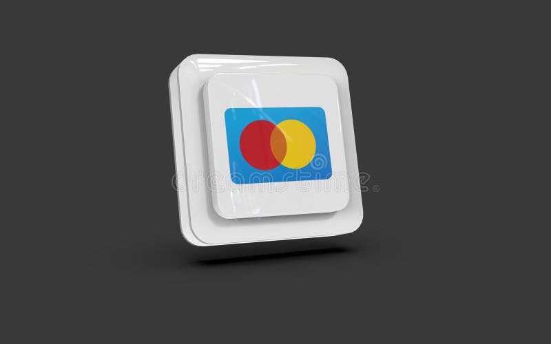 Master Card App Button Rendering, Logo in Dark Background Editorial ...