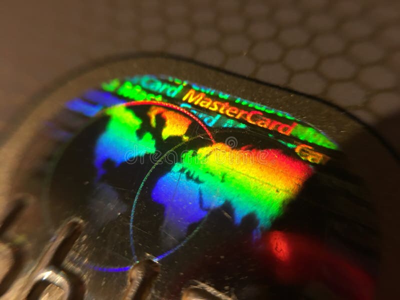 Master Card Hologram Security Editorial Image - Image of colors, master ...