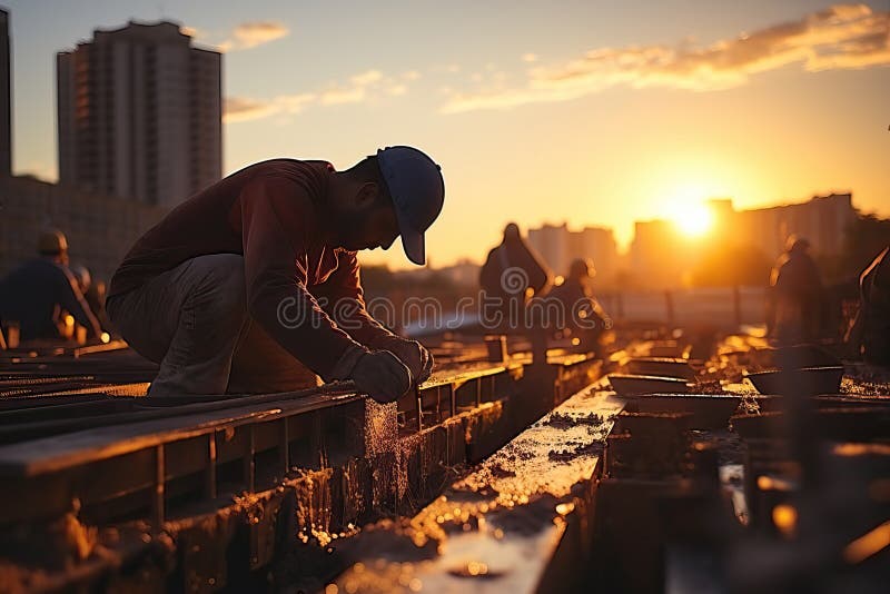 Master Carpenters Perform Woodwork on a Construction Site ...