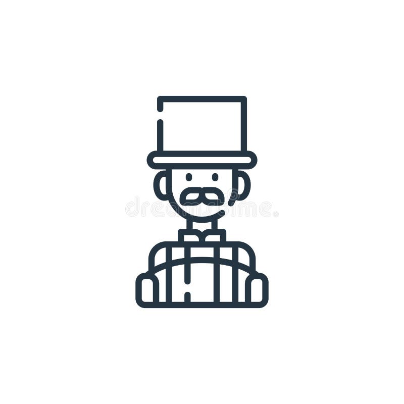 Master of Ceremonies Vector Icon Isolated on White Background. Outline ...