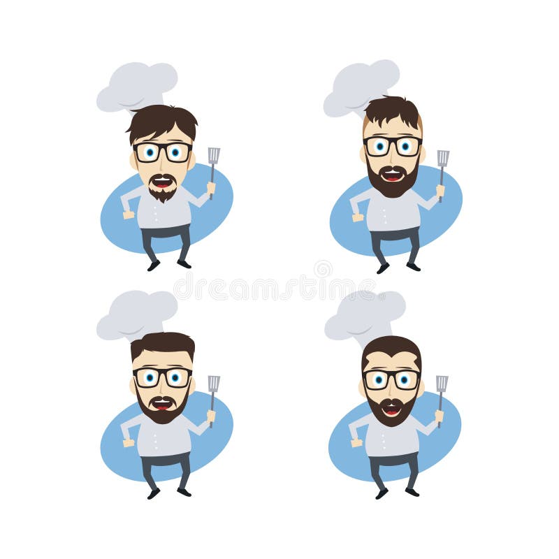 Master chef cartoon stock vector. Illustration of beard - 55536438