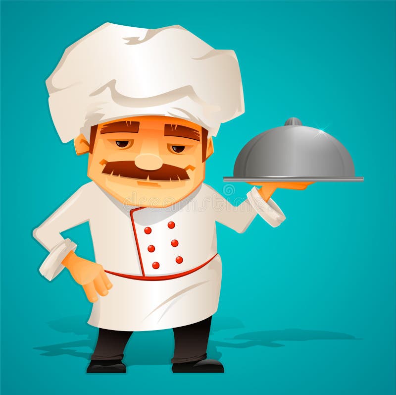 Cook Woman, Female Master Chef. Funny Cartoon Character with Big Head ...