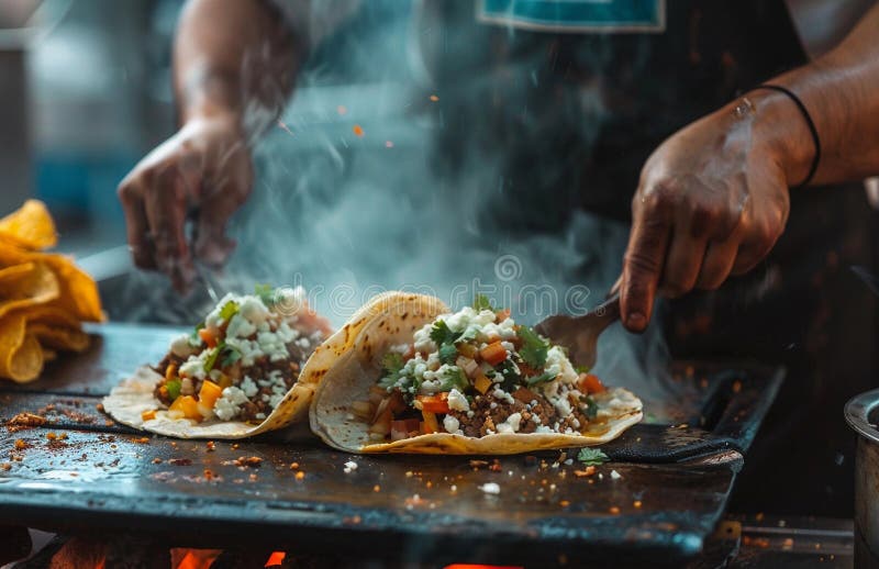 Man Holding Tacos Meat Corn Peppers Stock Photos - Free & Royalty-Free ...