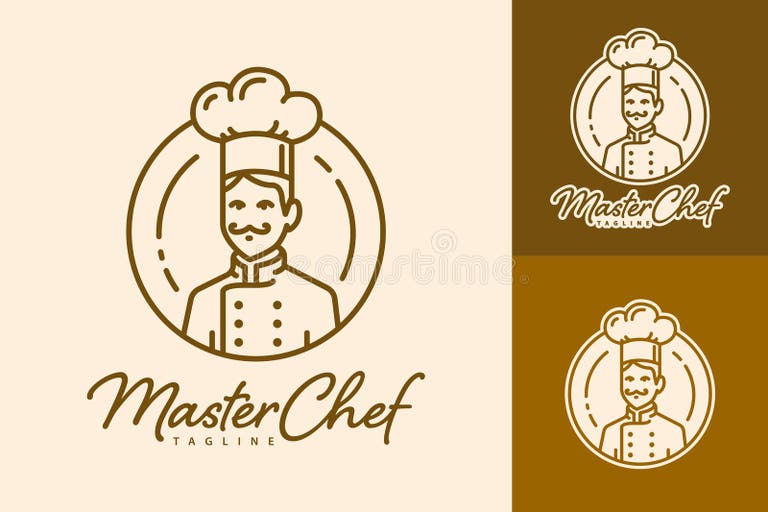 Master Chef Logo Design with Chef in a Circle Stock Vector ...