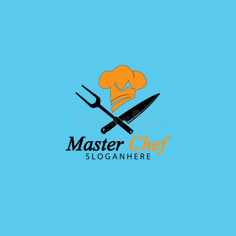 Master Chef Logo Design Vector Illustration Stock Vector - Illustration ...