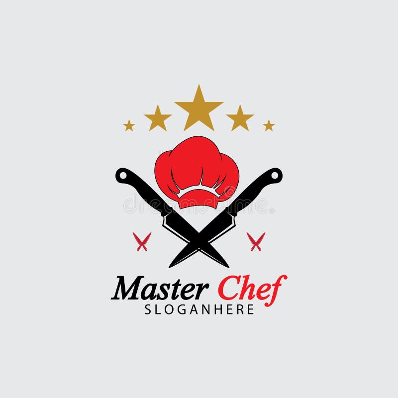 Master Chef Logo Design Vector Illustration Stock Vector - Illustration ...
