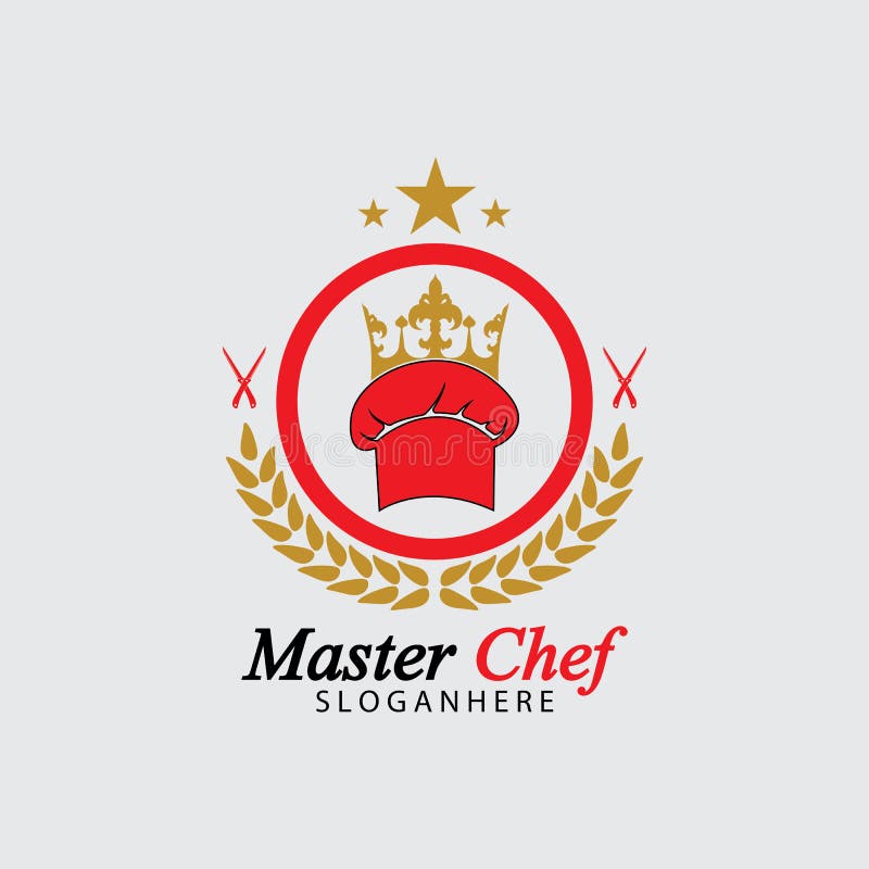 Master Chef Logo Design Vector Illustration Stock Vector - Illustration ...