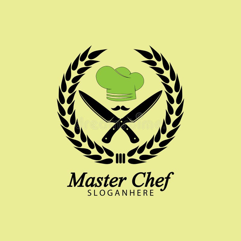 Master Chef Logo Design Vector Illustration Stock Vector - Illustration ...