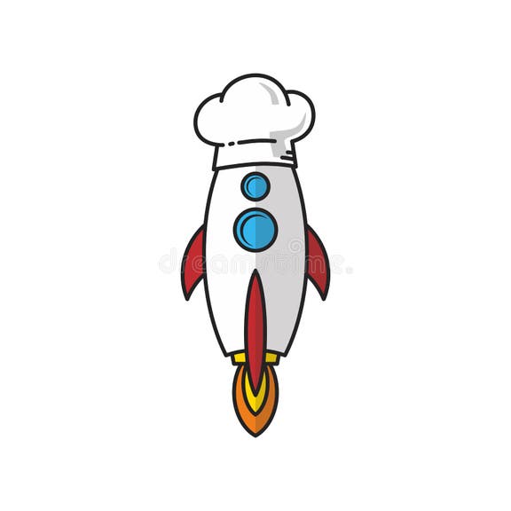 Master Chef Rocket Ship Hat Theme Logo Vector Stock Vector ...