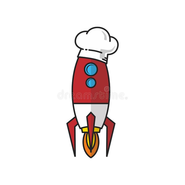 Master Chef Rocket Ship Hat Theme Logo Vector Stock Vector ...
