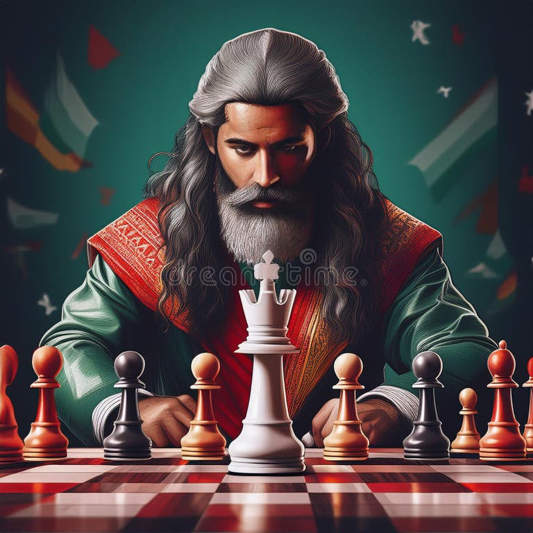 Master Chess Player Strategizing Thoughtfully Against Competitor in ...