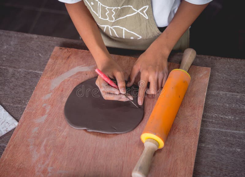 The Master Class in Big Workshop on Making Clay Products Stock Image ...