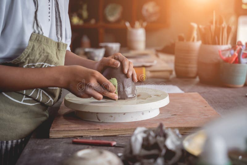 The Master Class in Big Workshop on Making Clay Products Stock Image ...