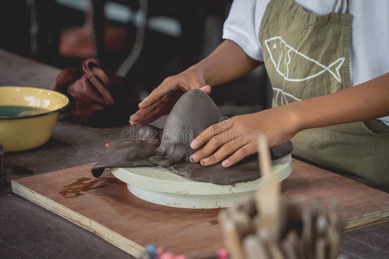 The Master Class in Big Workshop on Making Clay Products Stock Photo ...
