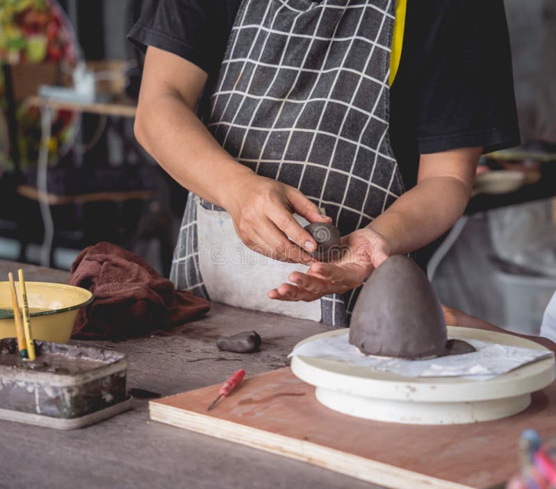 The Master Class in Big Workshop on Making Clay Products Stock Image ...