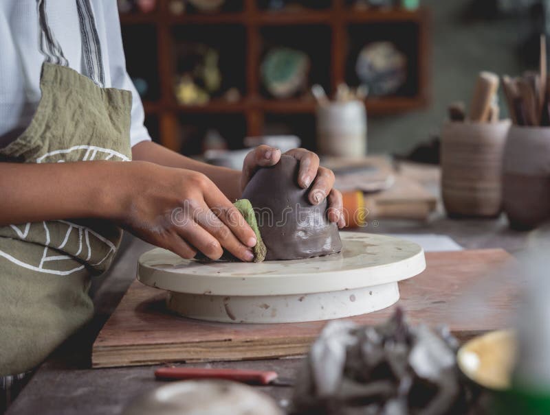 The Master Class in Big Workshop on Making Clay Products Stock Image ...
