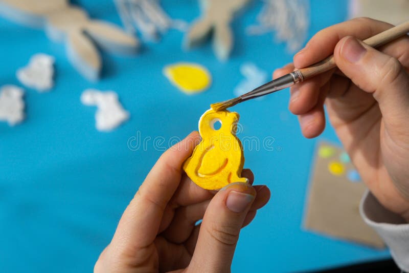 Master Class of Coloring Children Air Dry Clay Activity Handicraft Idea ...