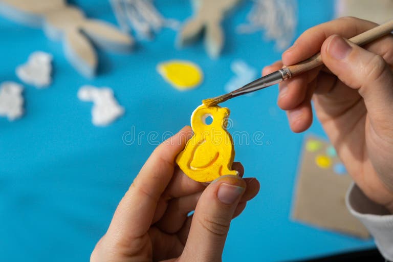 Master Class of Coloring Children Air Dry Clay Activity Handicraft Idea ...