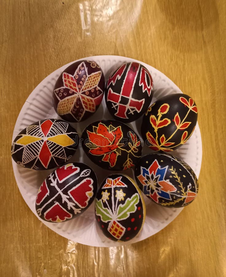 Master Class on Easter Egg Painting, Painted Eggs. the Symbol of Easter ...