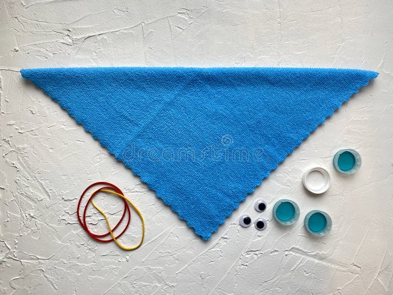 Blue Microfiber Cloth and Rubber Bands, for Kids Craft, Step-by-step ...