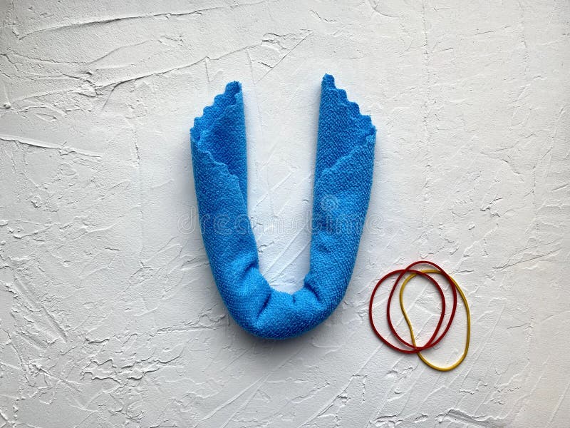 Microfiber Cloth and Rubber Bands for Kids Craft Step-by-step, Stock ...