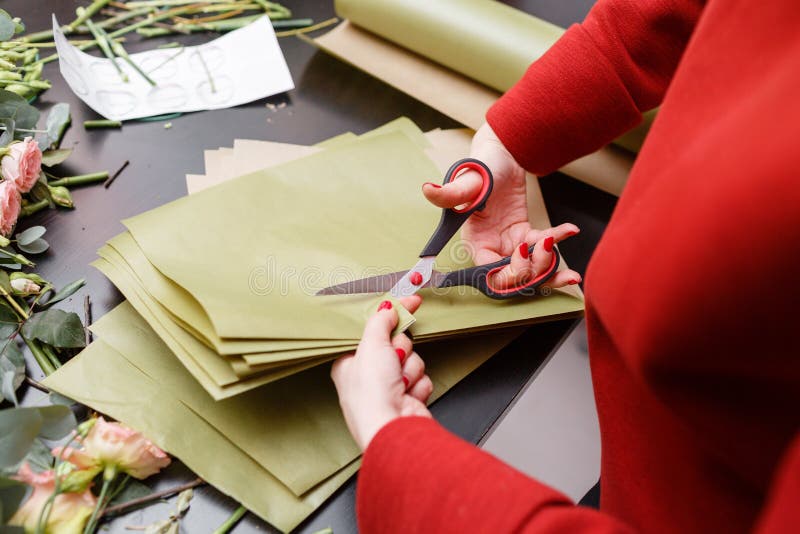 Master Class on Making Bouquets. Spring Bouquet Stock Image - Image of ...