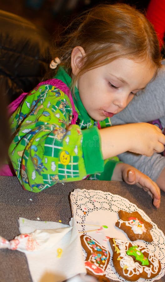 Master Class on Making Christmas Gingerbread. Stock Image - Image of ...