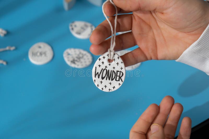 Master Class Word WONDER on EASTER Clay Egg Children Air Dry Clay ...