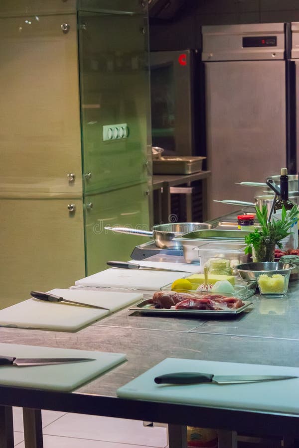 Workplace Restaurant Kitchen. Stock Photo - Image of inventory, method ...