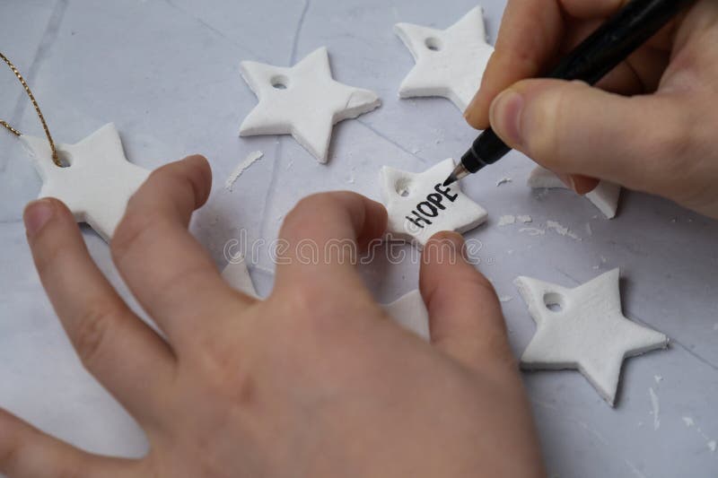 Master Class Writing Word HOPE Creator is Using White Air Dry Clay for ...