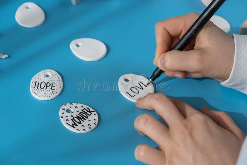 Master Class Writing Word LOVE on EASTER Egg Children Air Dry Clay ...