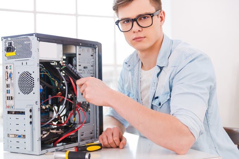 Master of computers. stock image. Image of equipment - 51151843