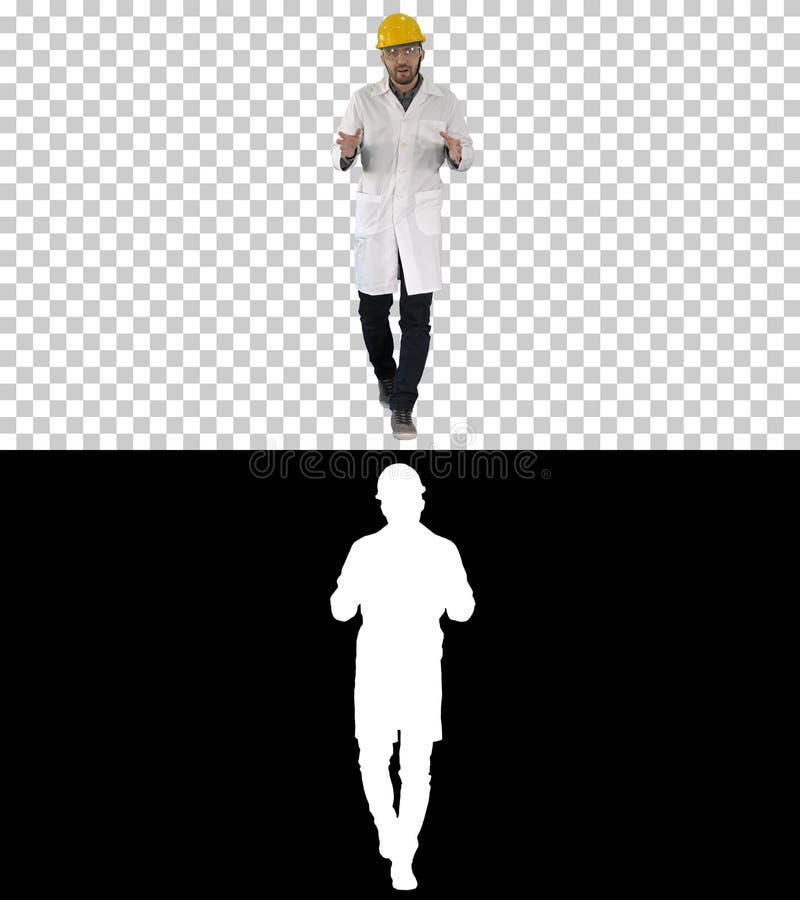 Master Constructor Engineer Man Have a Positive Talking Camera ...