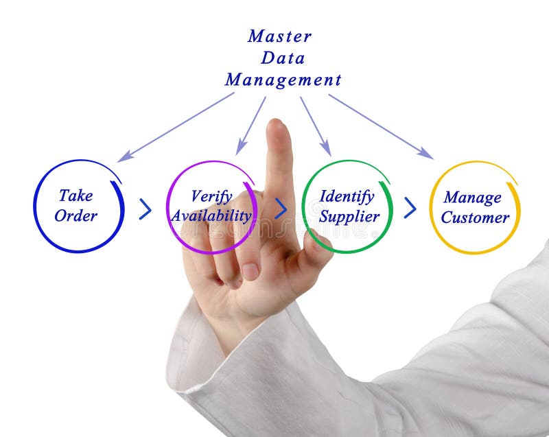 Master Data Management stock image. Image of female, hand - 85663913