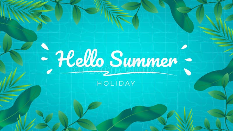 Simple Background Summer Day, Hello Summer Day, Editable Eps File Stock ...