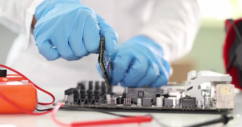 Master Inserting Ram into Computer Motherboard Closeup 4k Movie Slow ... Master Inserting Ram into Computer Motherboard Closeup 4k Movie Slow ...