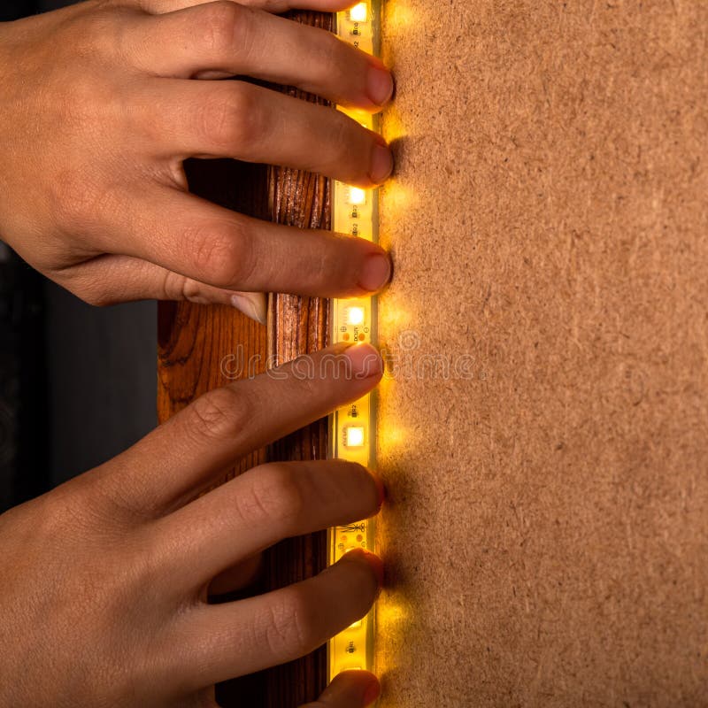 The Master Installs LED Strip Warm Light for Decorative Lighting at ...