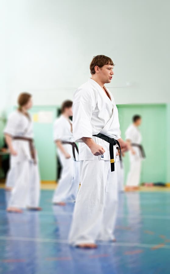 Karate master stock image. Image of coach, japanese, showing - 24240217