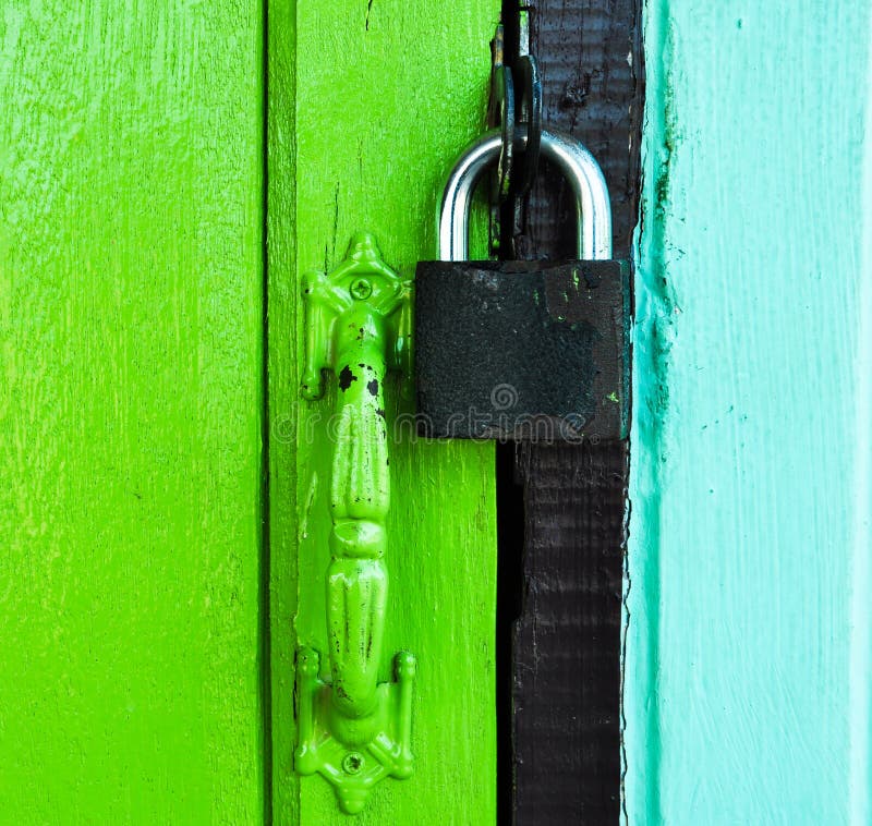 Master key on color door stock image. Image of limits - 30955687