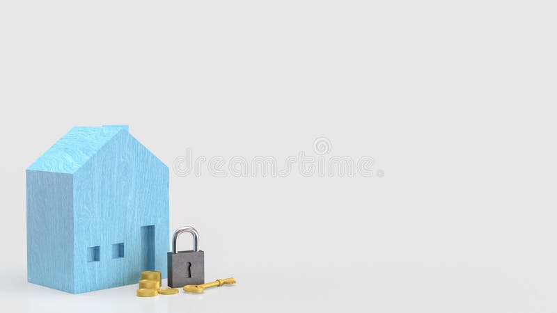 The Master Key and House for Property or Business Concept 3d Rendering ...
