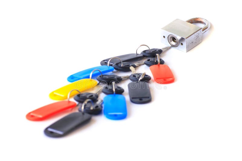 Master Key and Keys Isolated on White - Stock Image Stock Photo - Image ...