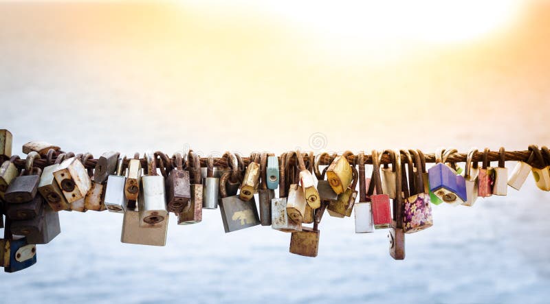Master Key of Lock is Hanging on Rail Steel Stock Photo - Image of ...