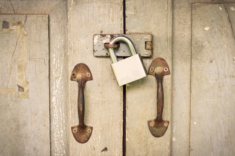 Master Key is Lock on Old Wood Door Vintage Tone. Stock Photo - Image ...