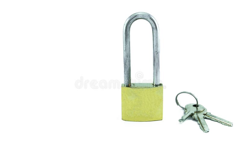 Master Key on White Background, Key Lock Stock Photo - Image of ...