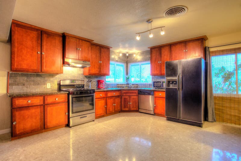 Master Kitchen in Modern Home Stock Photo - Image of america ...