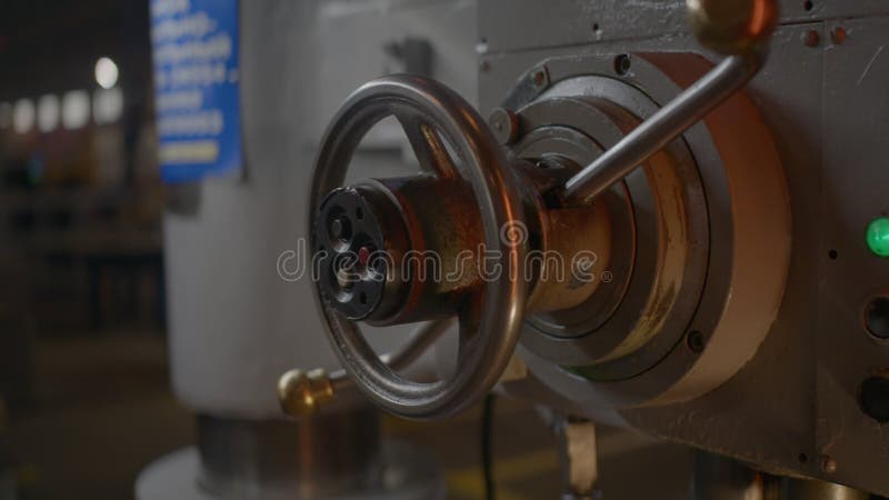 Master Launches Lathe with Swift Press on Instrument Panel Stock Video ...