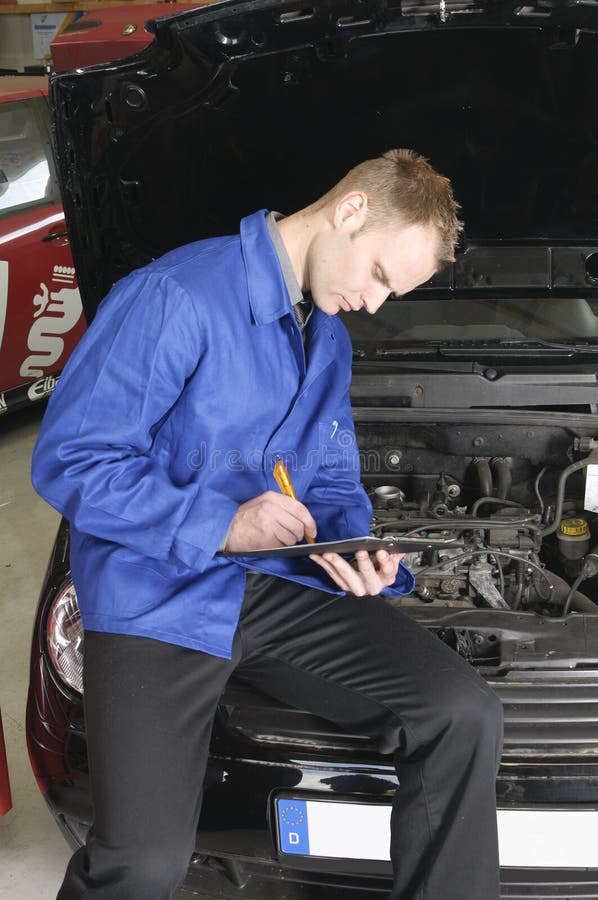 Auto Mechanic at Car Suspension Repair Work Stock Image - Image of auto ...