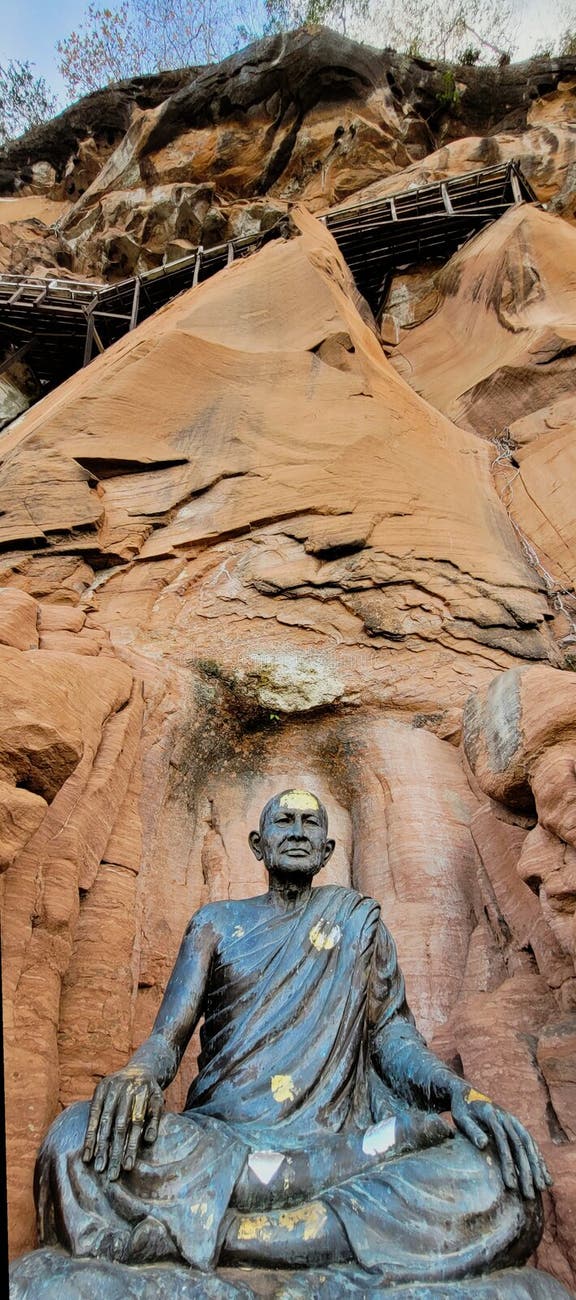Master monk statue stock image. Image of holy, walkway - 360902735