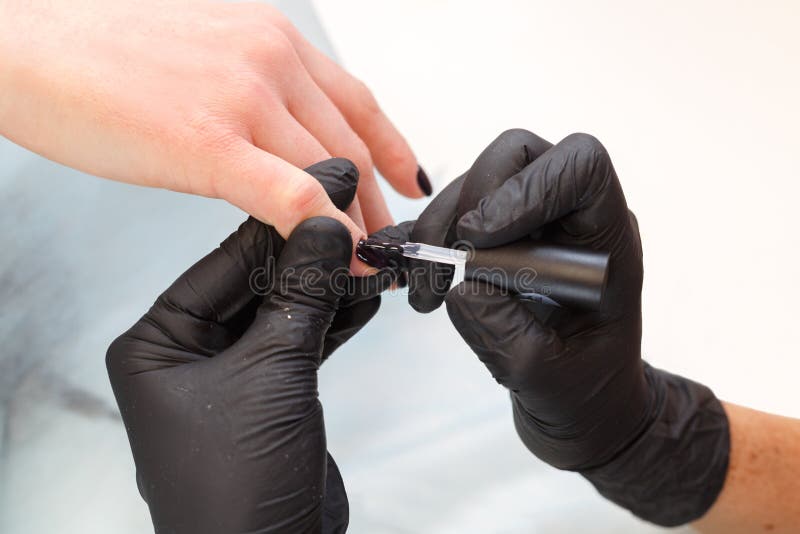 Master of Nail Service Does Manicure Stock Photo - Image of healthy ...